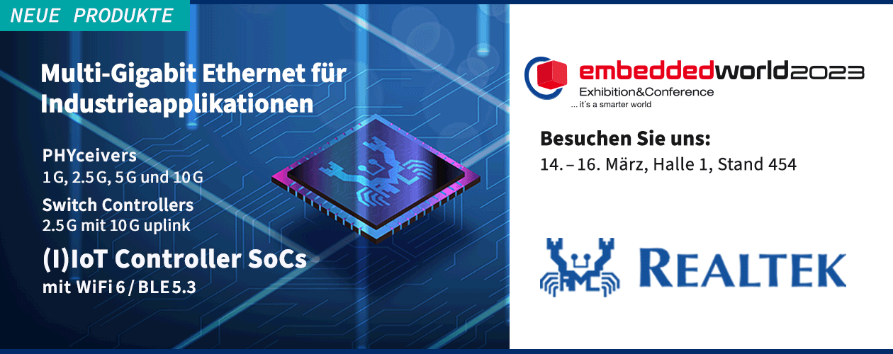 Neue Produkte von Realtek jetzt bei MEV Elektronik GmbH